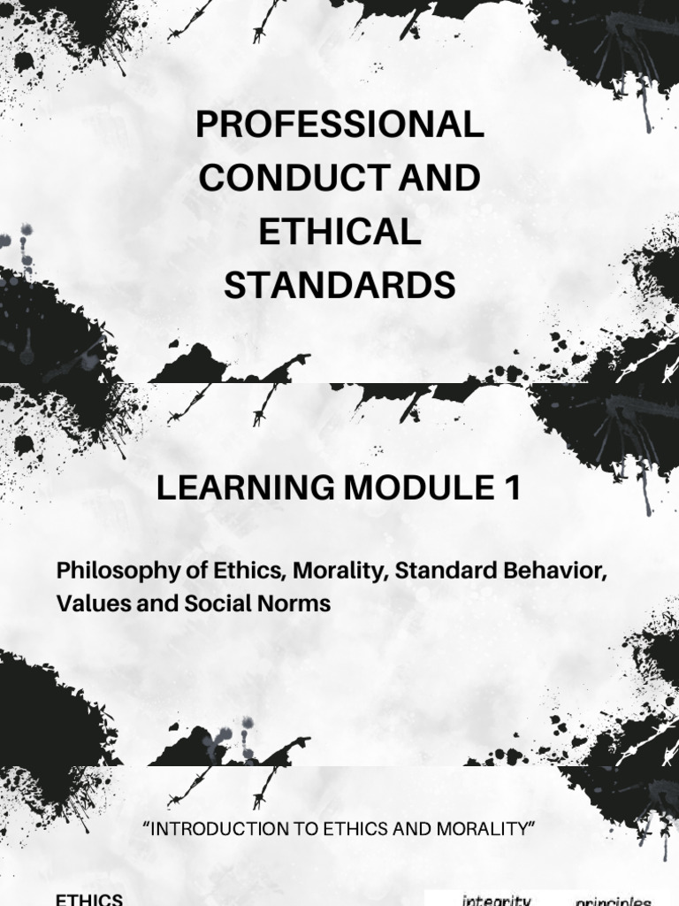 Professional Conduct and Ethical Standards | PDF | Justice | Crime ...