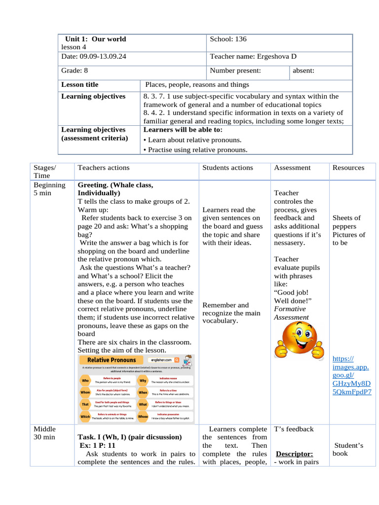 Grade 8 English Lesson 4 Overview | PDF | Learning | Vocabulary