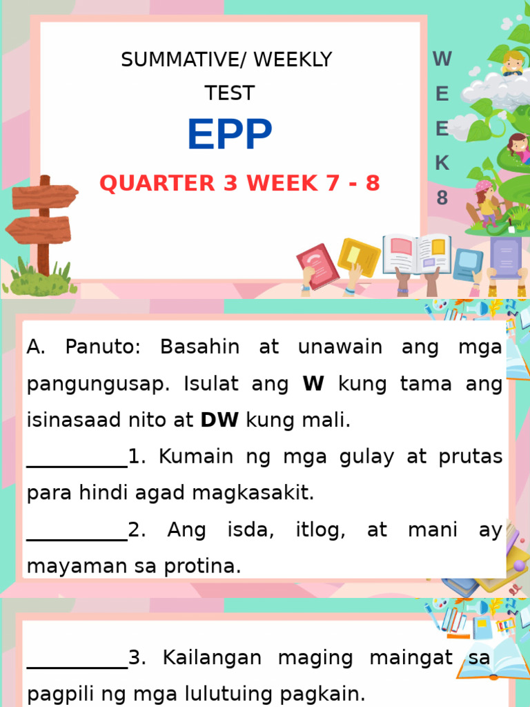 Epp4 Q3 W7 8 Summative | PDF