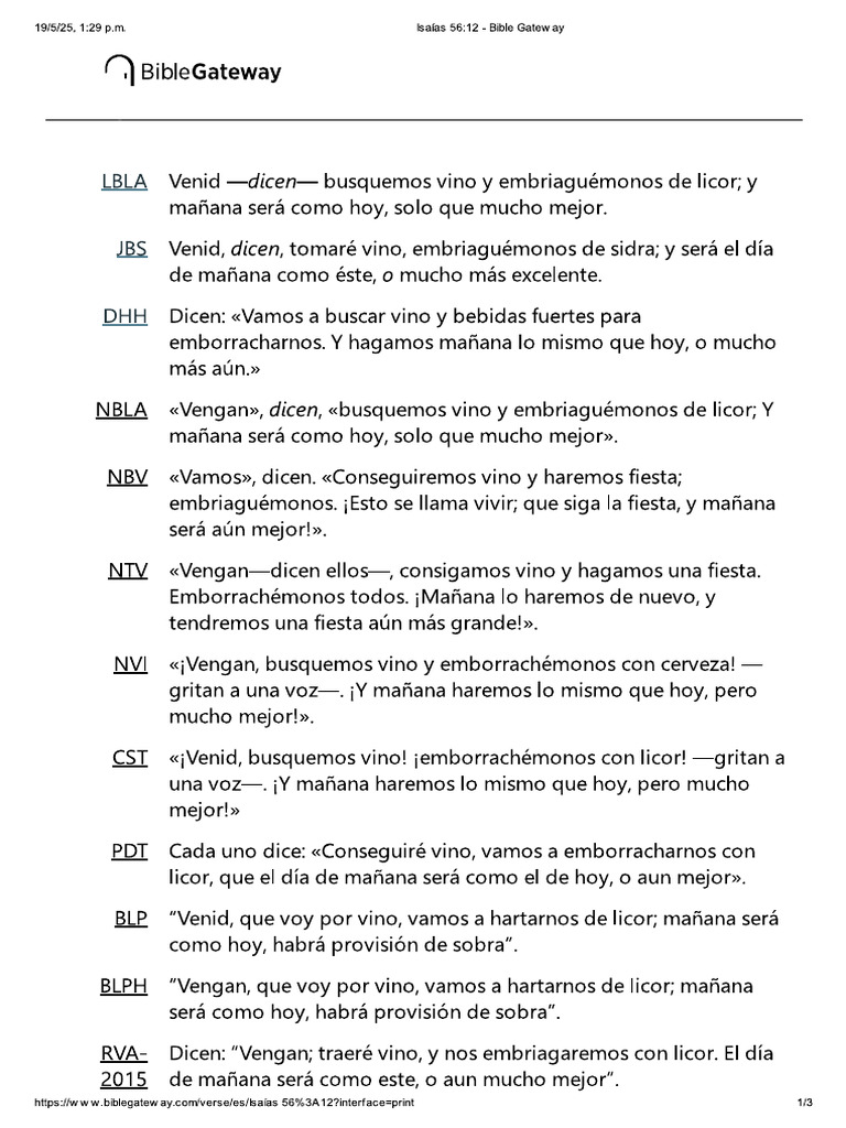 Isaias 56 12 | PDF