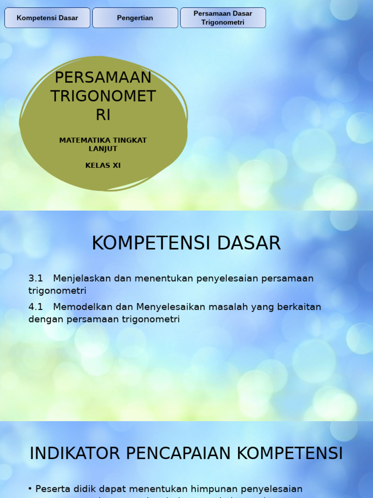 Persamaan Trigonometri Fixed | PDF