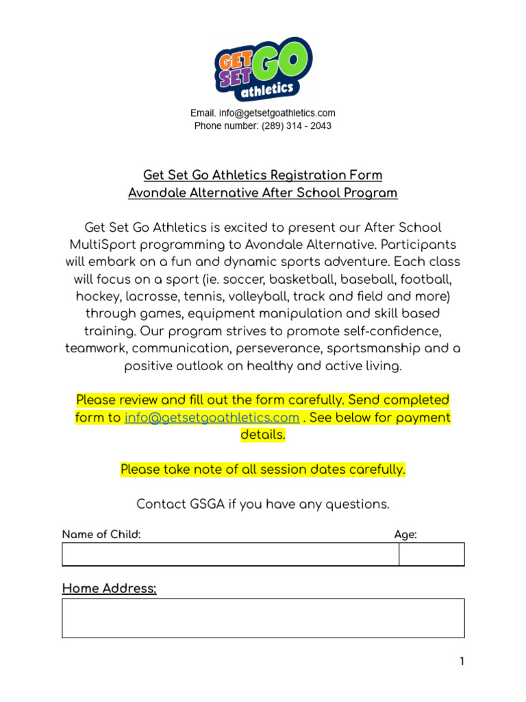 Get Set Go Athletics Avondale Alternative After School Program ...