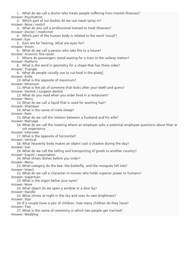 Answer Short Questions | PDF