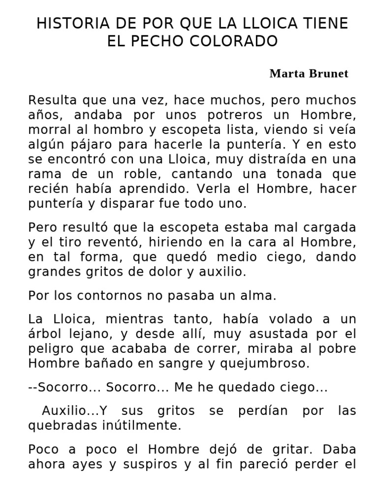 Origen del Pecho Colorado de la Lloica | PDF