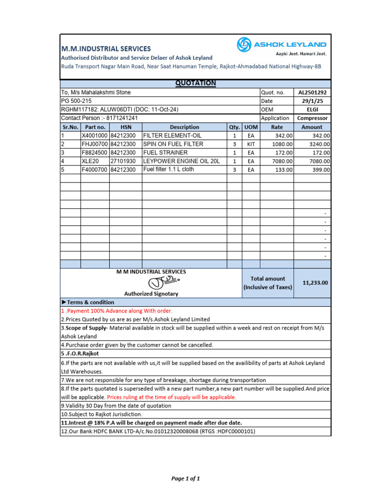 AL2501292 Deep Dredging and Infra PVT LTD PG 550-215 | PDF | Chess ...