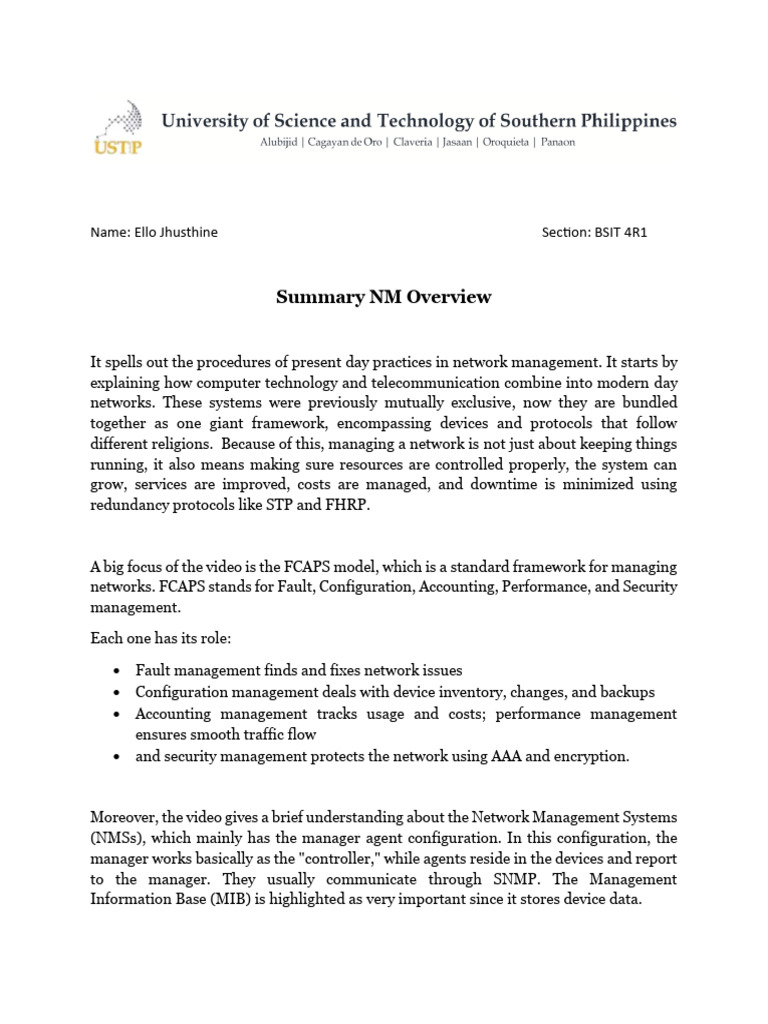 Network Management Practices Overview | PDF