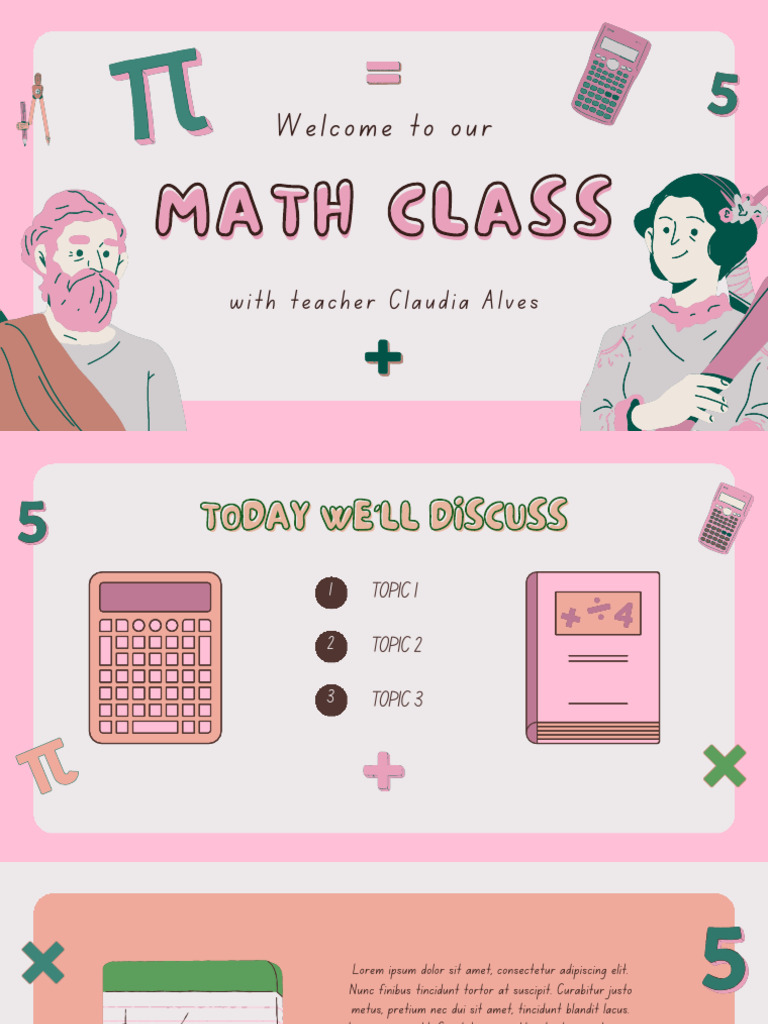 Pink Green Bright Aesthetic Playful Math Class Presentation - 20250830 ...