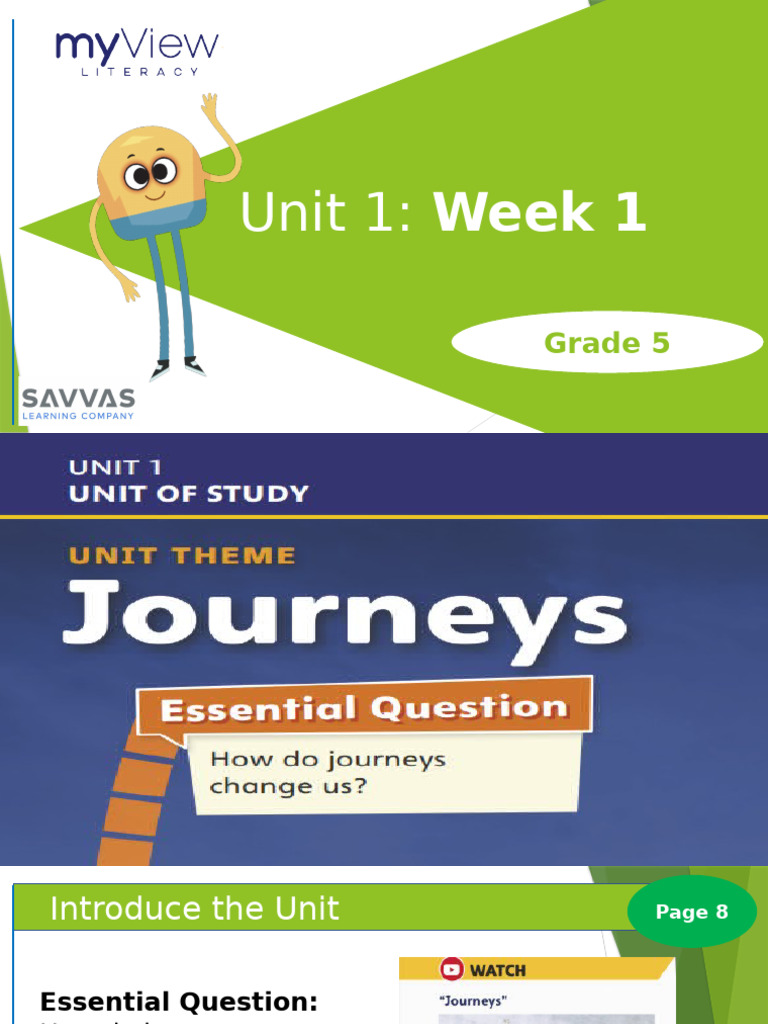 Unit 1: Introduction to Journeys | PDF
