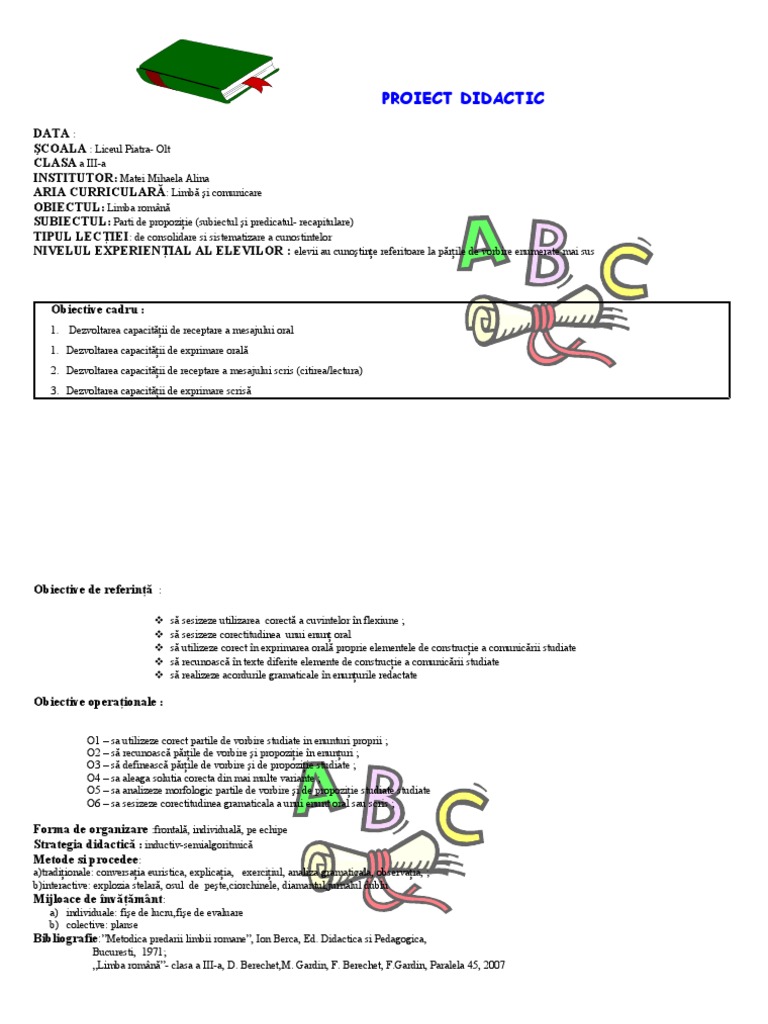 Predicat Subiect | PDF