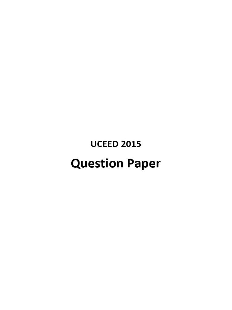 Uceed Pyq | PDF | Parking | Science