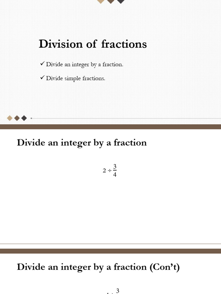 Division of Fractions | PDF