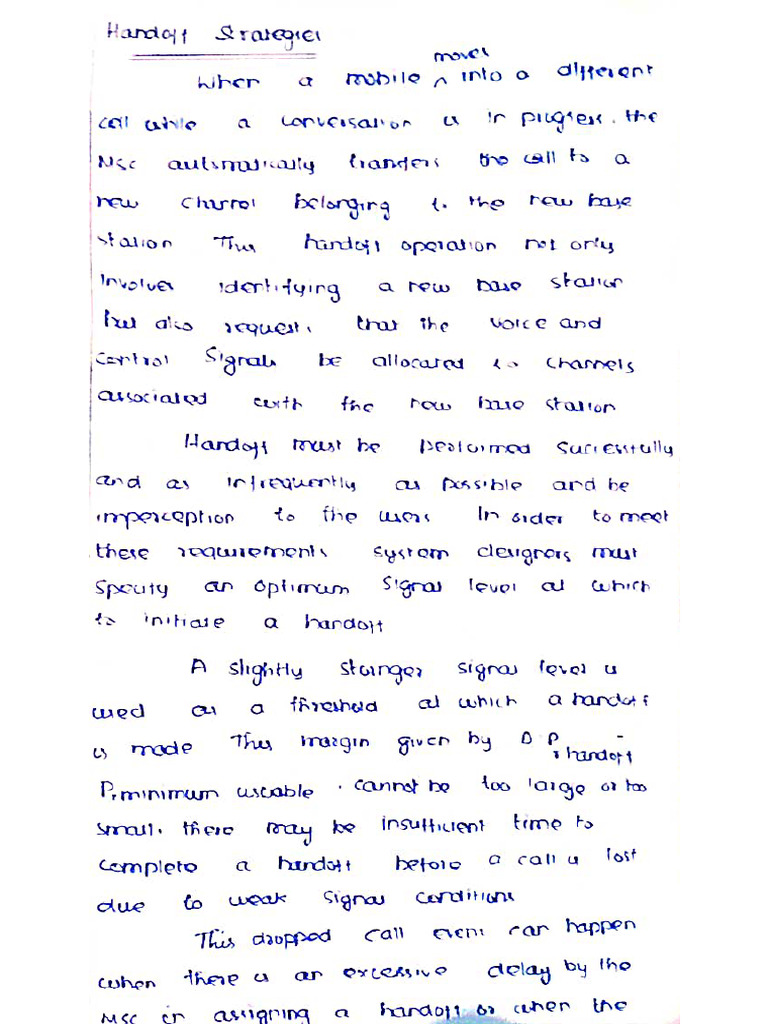 Handoff Strategies | PDF