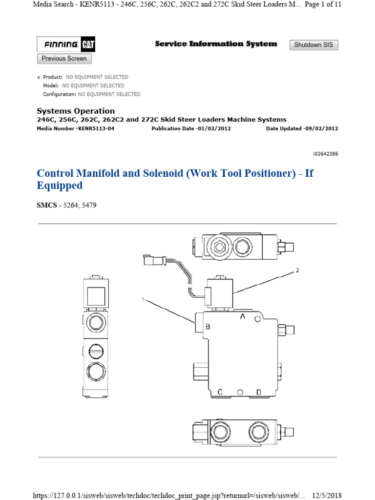 KENR5113 272C SSL Machine Systems | PDF | Valve | Pump
