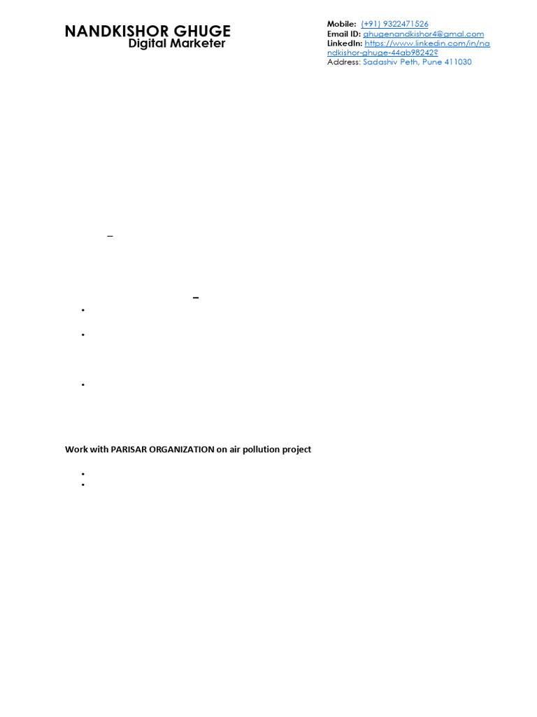 Resume Format - 2 | PDF