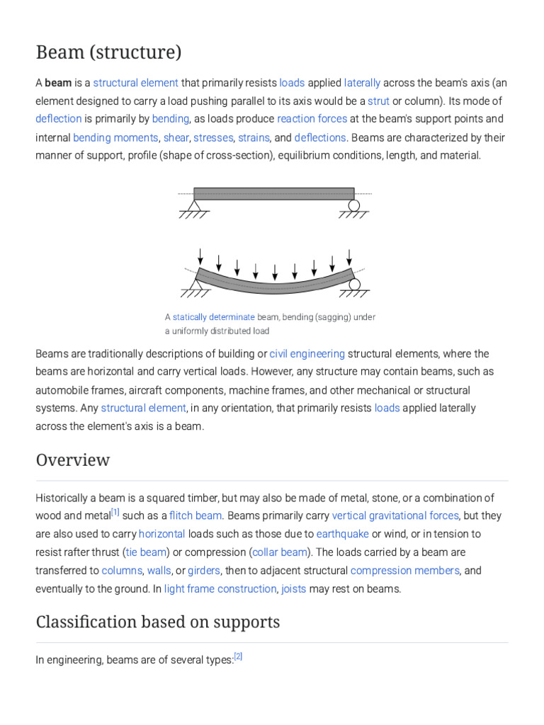 Understanding Beam Structures | PDF | Beam (Structure) | Classical ...