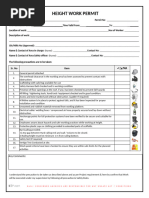Height Work Permit Guidelines | PDF | Scaffolding | Safety
