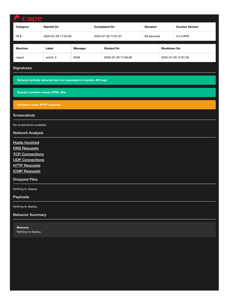 CAPE Sandbox Installation Guide | PDF | Windows Registry | Computer File