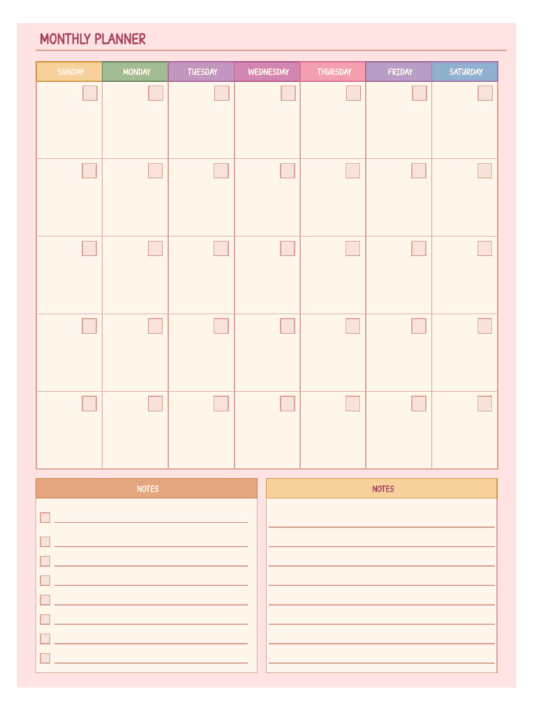 Monthly and Daily Planner Template | PDF