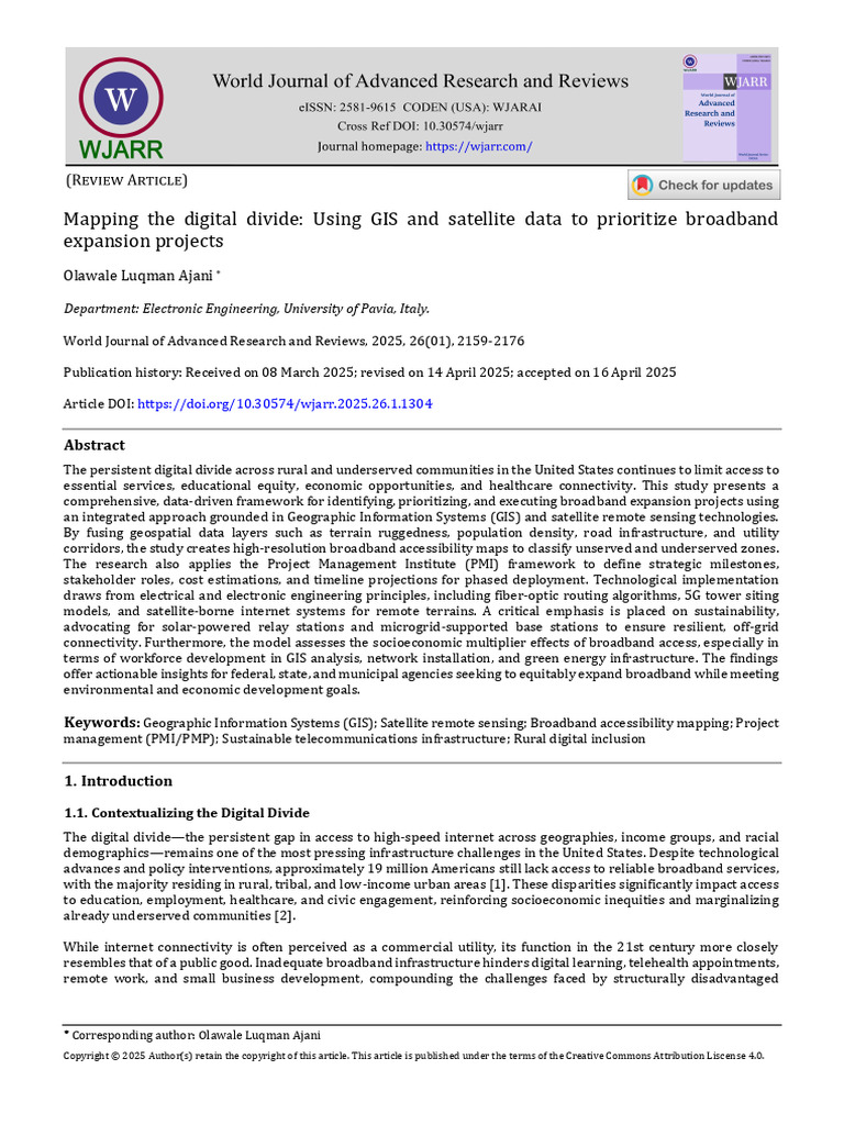 GIS Mapping for Broadband Expansion | PDF | Geographic Information ...