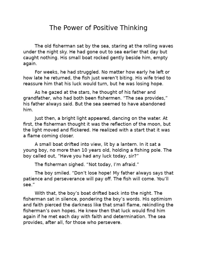 The Fisherman's Hope and Perseverance | PDF