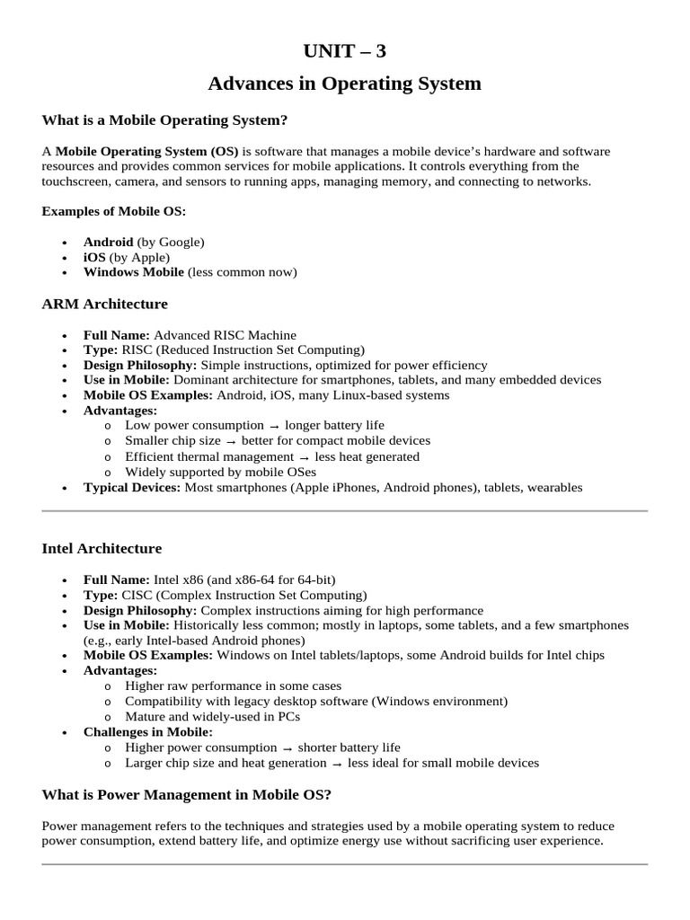 UNIT-5 Advance Operating System | PDF | Kernel (Operating System) | Android (Operating System)