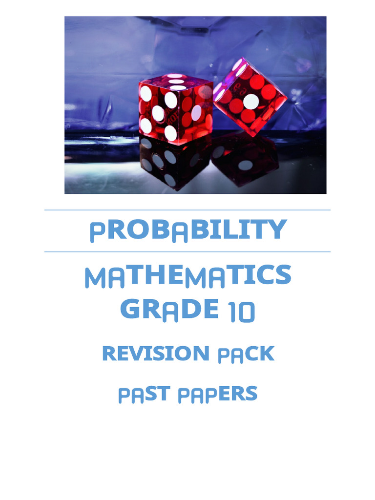 Grade 10 Probability Revision Pack | PDF | Probability | Applied ...