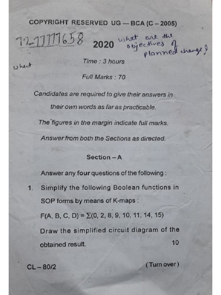 Logic Design (2nd Sem QSTN Paper) | PDF