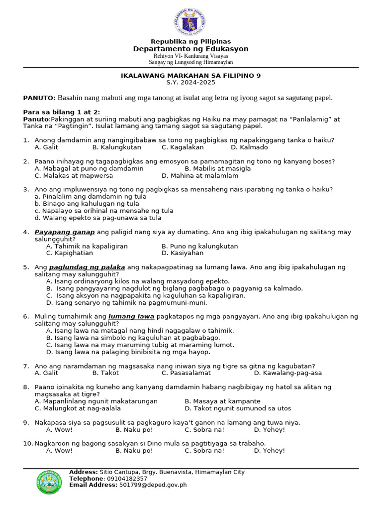 Filipino 9 | PDF