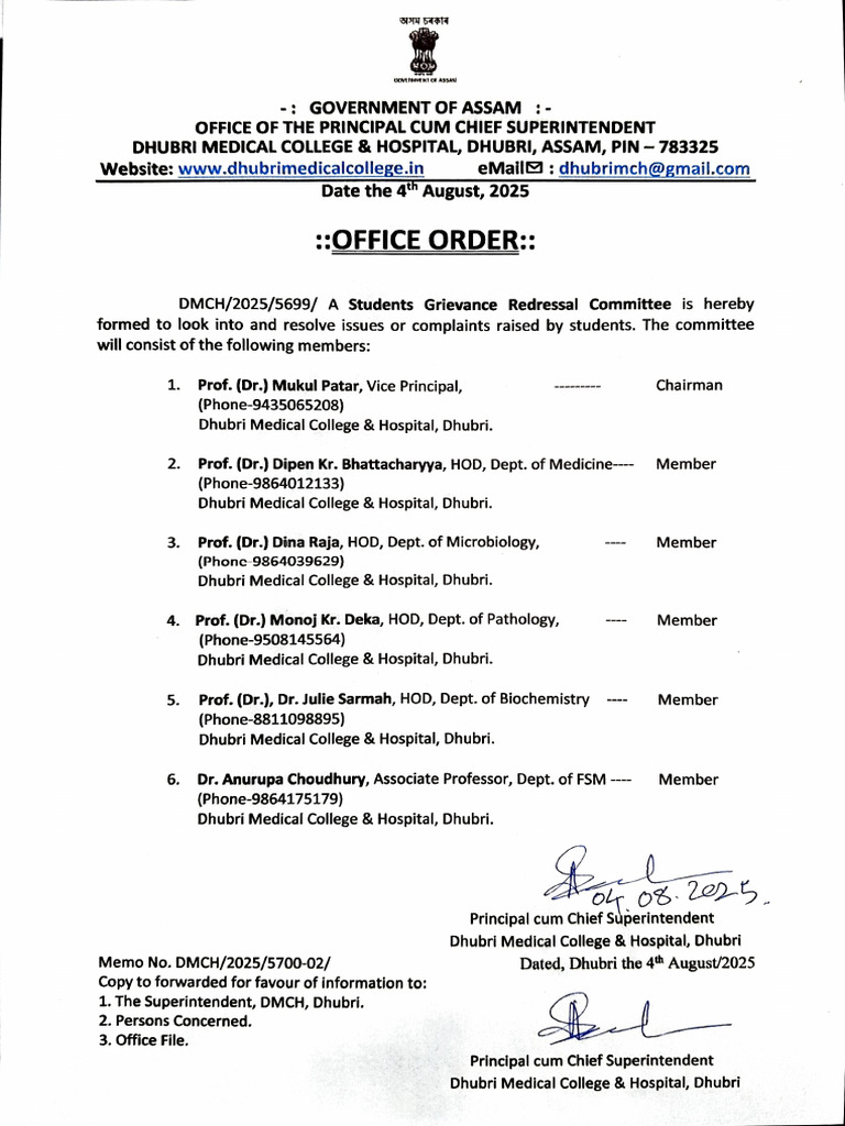 Students Grievance Redressal Committee Modified | PDF