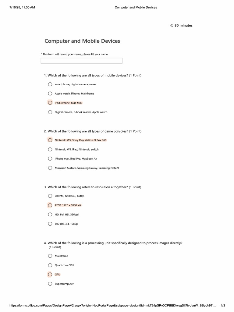 Computer and Mobile Devices | PDF | I Pad | Usb