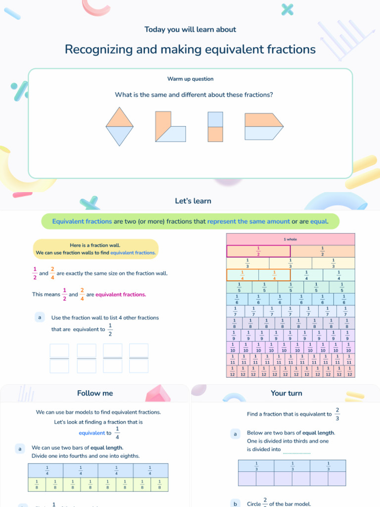 Recognizing and Making Equivalent Fractions | PDF