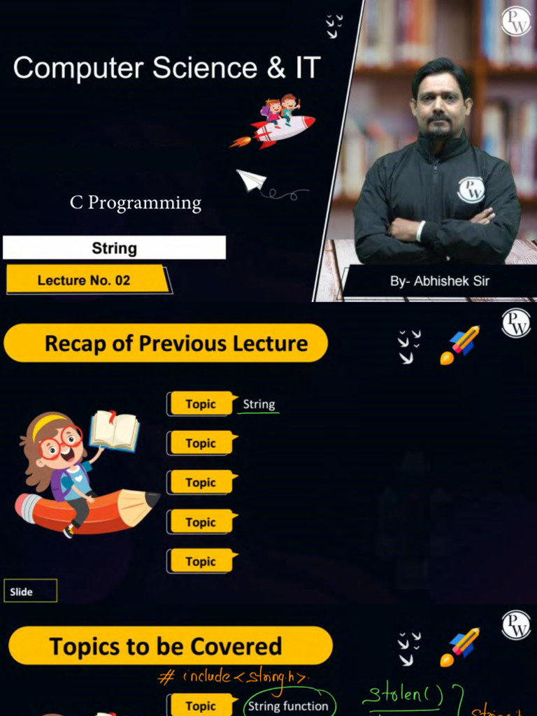 String in C Programming 02 Class Notes °? ? ? ? ? ? ™ ?? | PDF