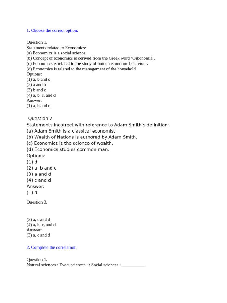 Economics Chapter 2 | PDF | Wealth | Value (Economics)
