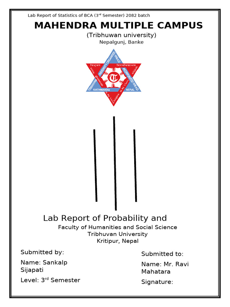 BCA 3rd Semester Statistics Lab Report | PDF | Coefficient Of Variation ...