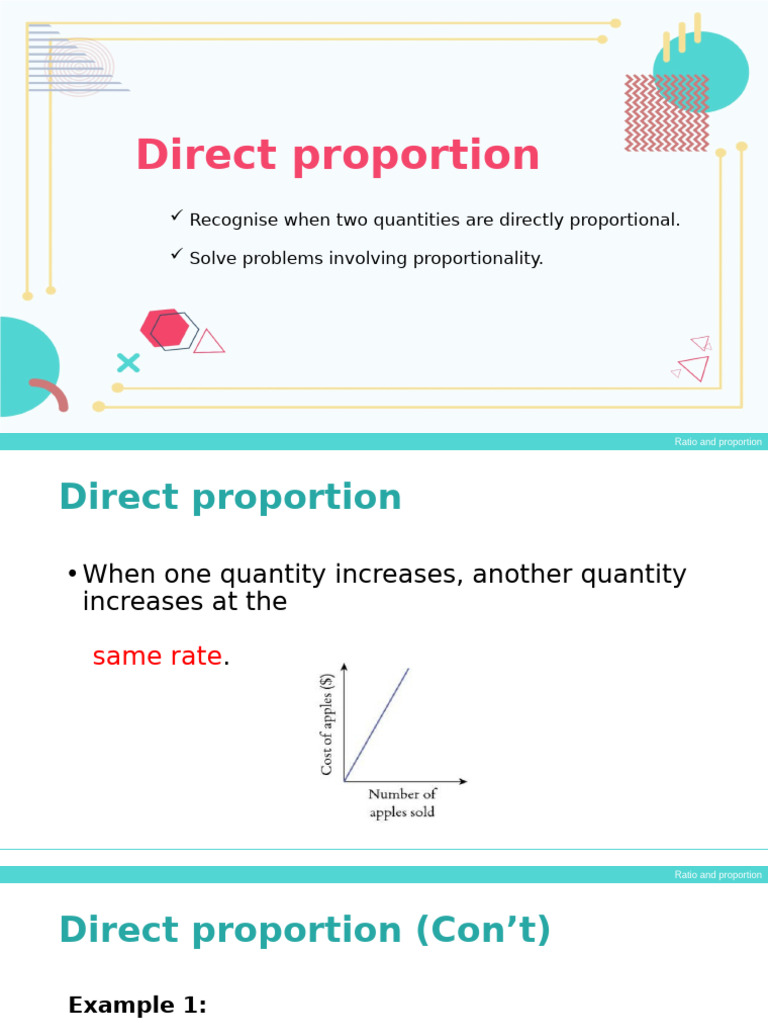 Direct Proportion | PDF