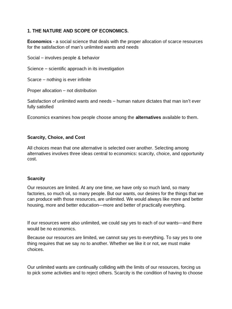 Understanding Economics: Nature & Scope | PDF | Entrepreneurship ...