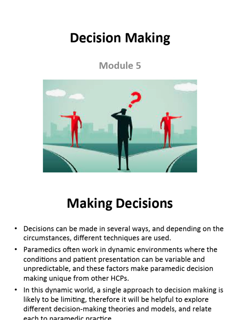 Module 5 Decision Making | PDF | Decision Making | Thought