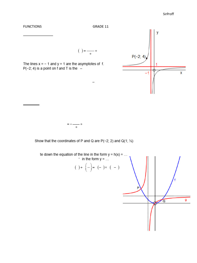 Grade 11 Functions Exam Questions | PDF | Cartesian Coordinate System ...