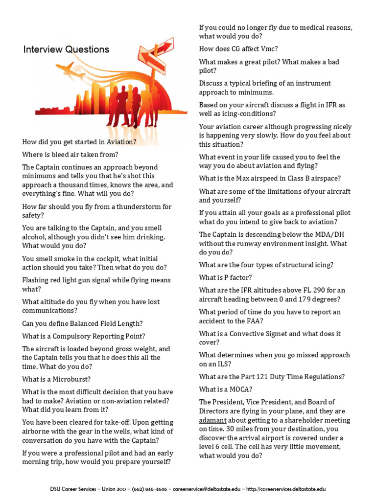 Aviation Interview Questions Guide | PDF | Instrument Flight Rules ...