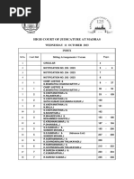 Madras High Court - Cause List | PDF