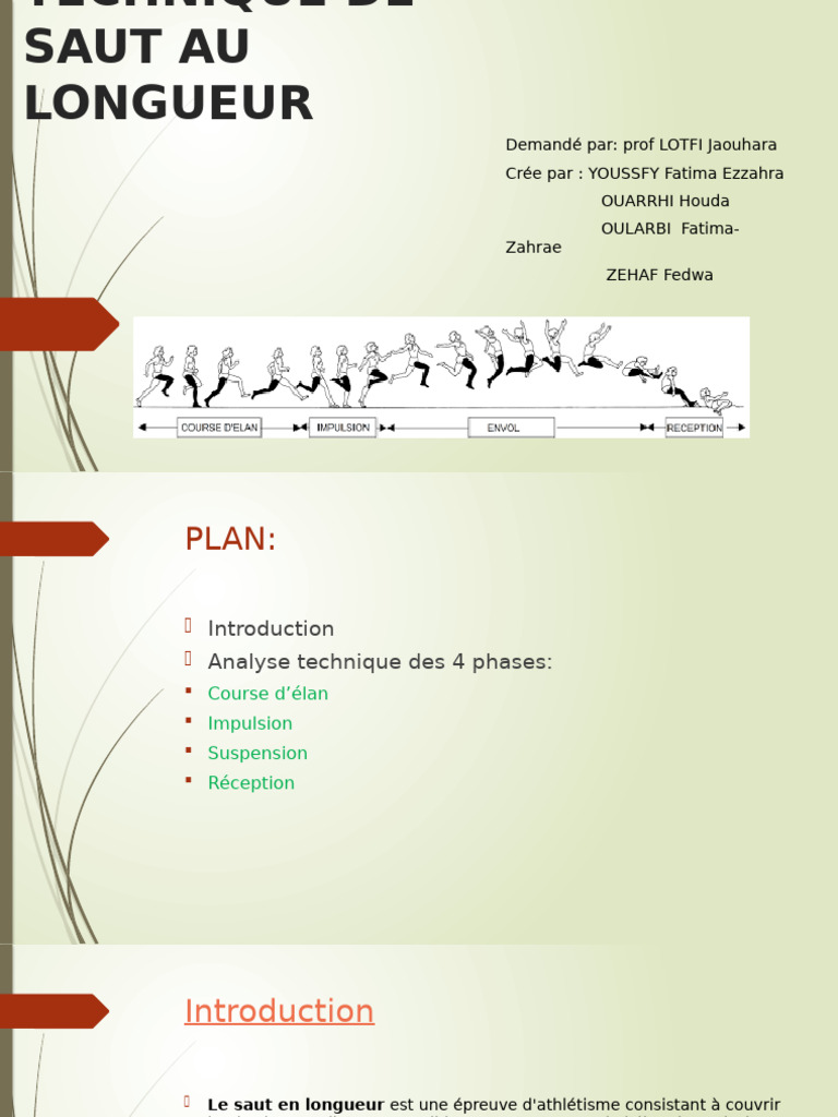 Analyse Technique Du Saut en Longueur | PDF | Course à pied