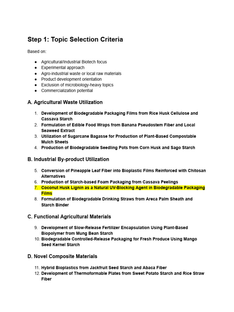 Topic Proposals Thesis 3D - 1 | PDF