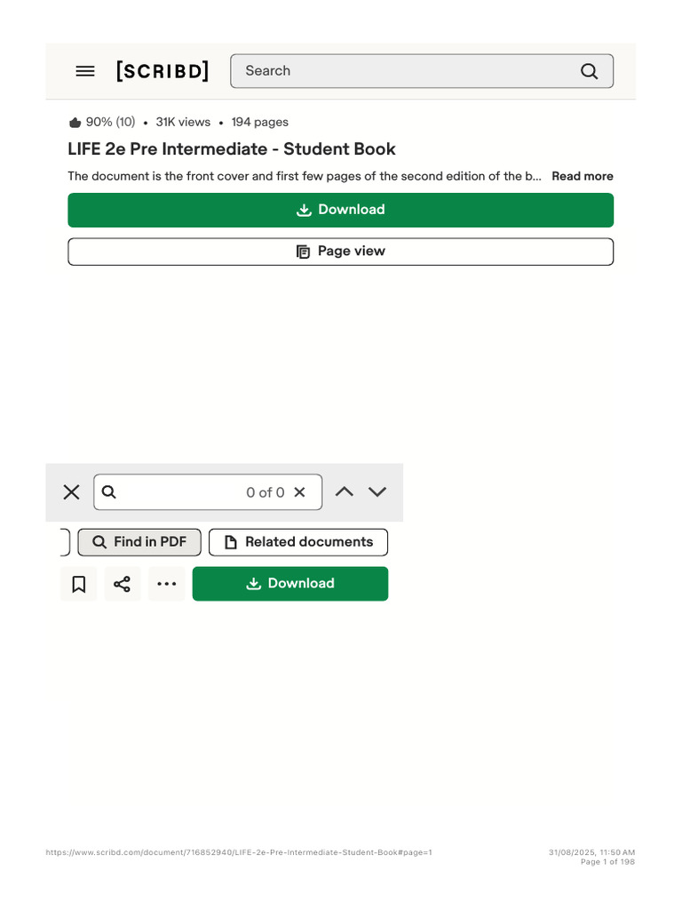 LIFE 2e Pre-Intermediate Student Book | PDF | Scribd | Books