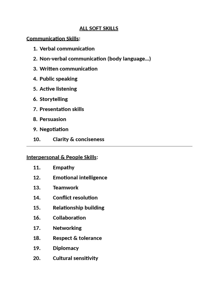 Soft Skills | PDF