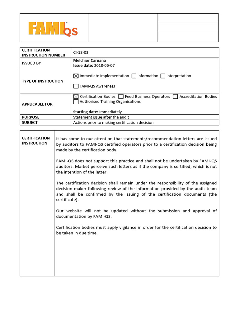 CI 18 03 Certification Statements | PDF