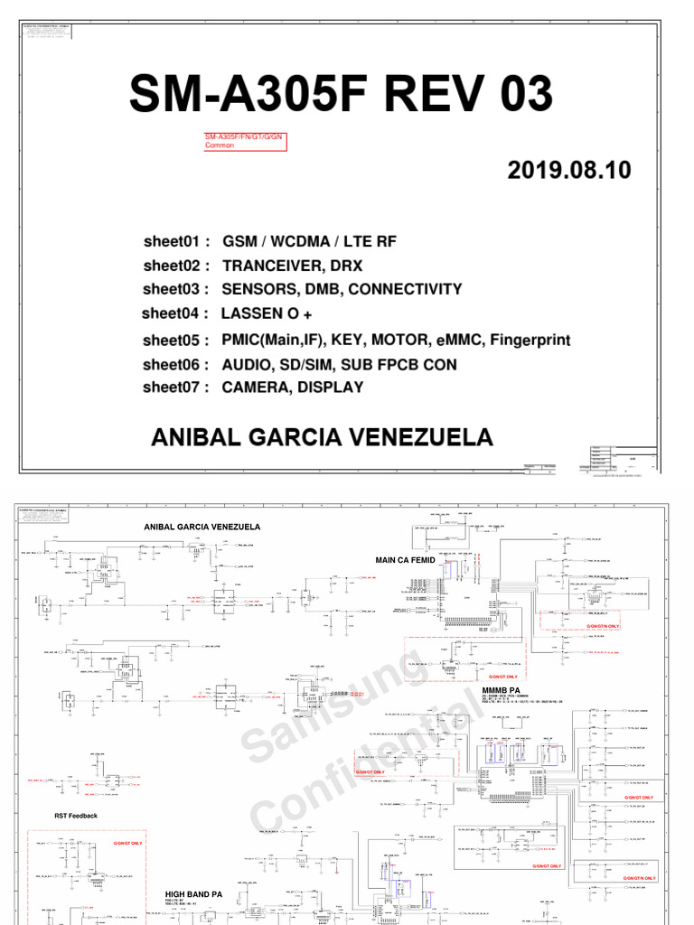 Samsung A30 SM-A305f Schematic-Circuit-Diagram | PDF