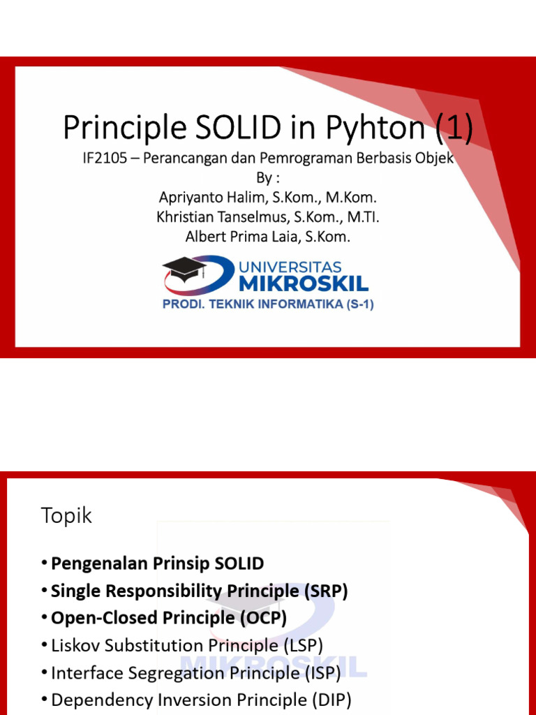 P14 - SOLID Design | PDF