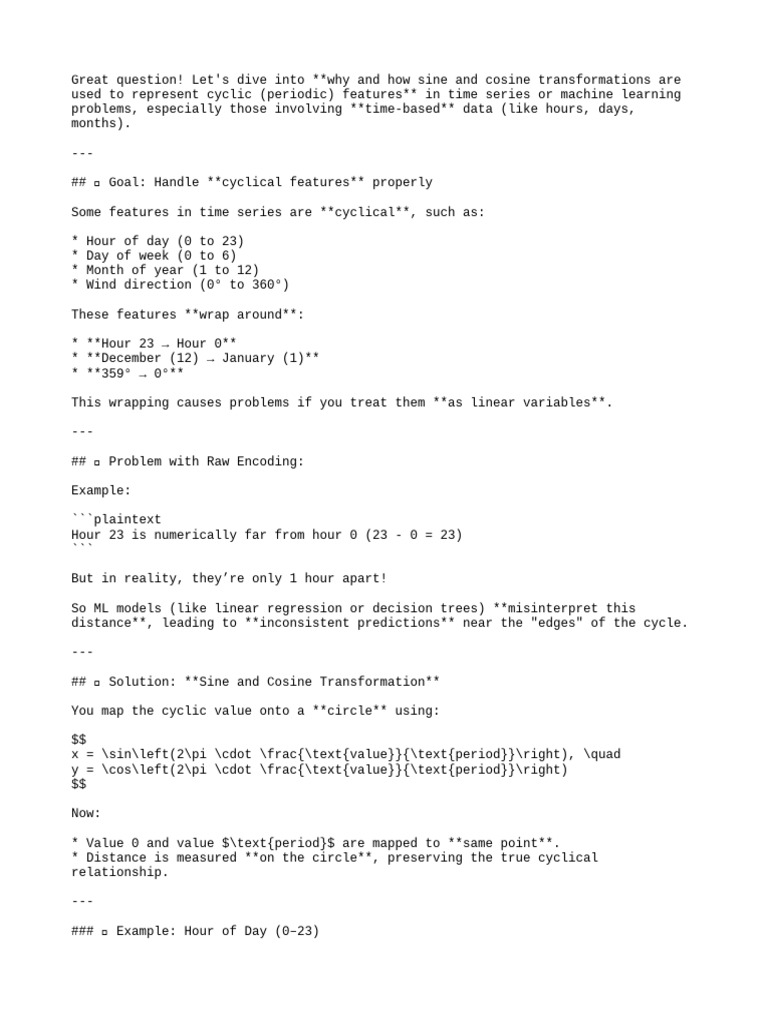 Cyclic Encoding Using Cosine Sine | PDF | Applied Mathematics | Statistical Analysis
