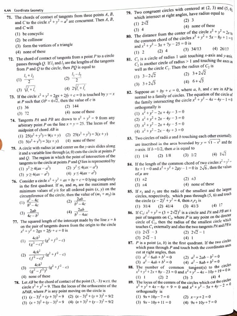 Cengage Coordinate Geometry - 133 | PDF