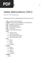 Safety Abbreviations and Acronyms List | PDF | Safety | Occupational ...